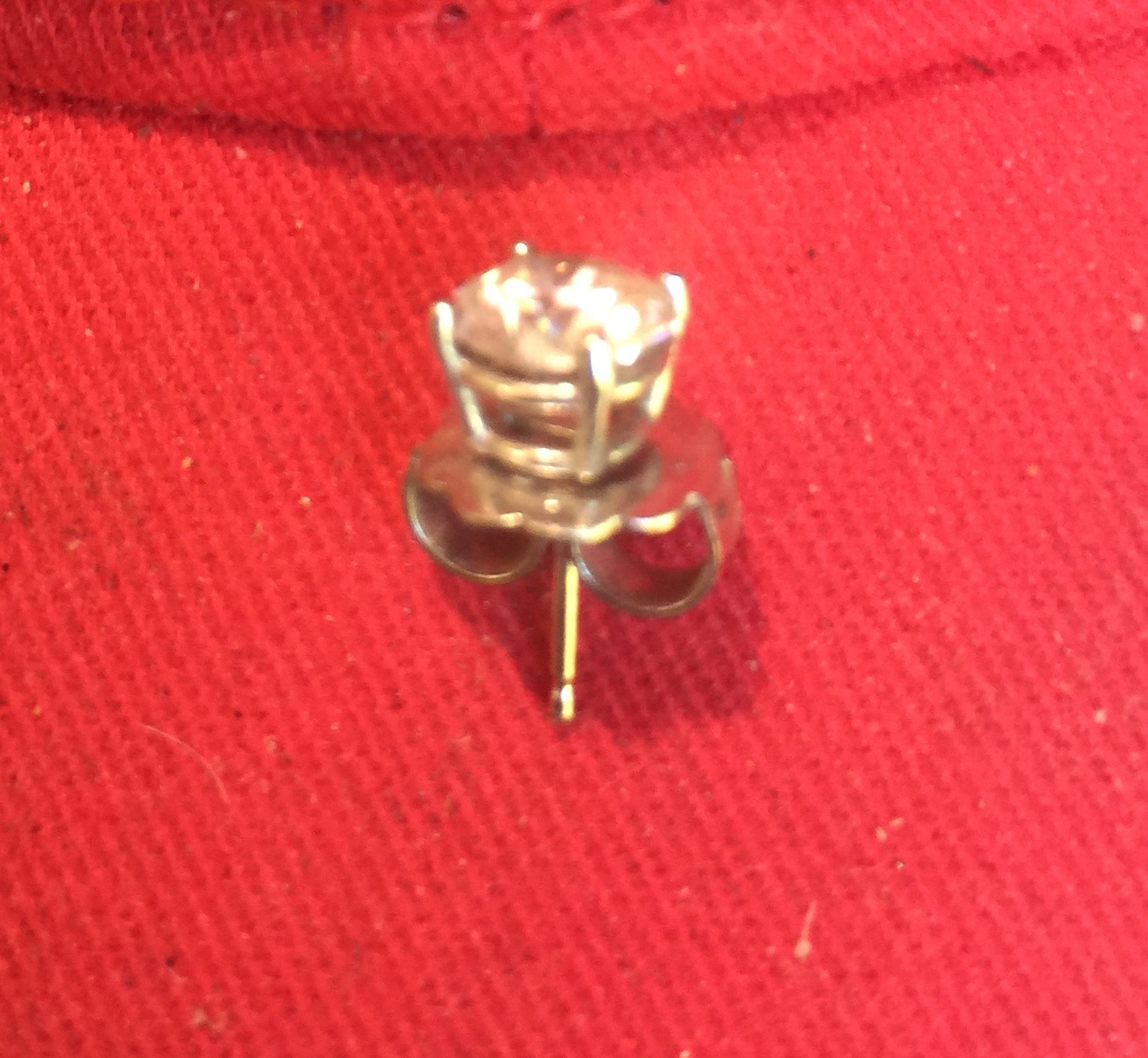 Platinum Diamond Stud Ear Ring Lost For One Year... Found in Pea Gravel ...