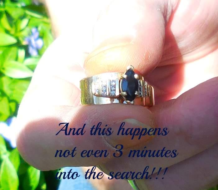 Sapphire and diamond arthritic wedding ring returned! TRF Celina, Ohio