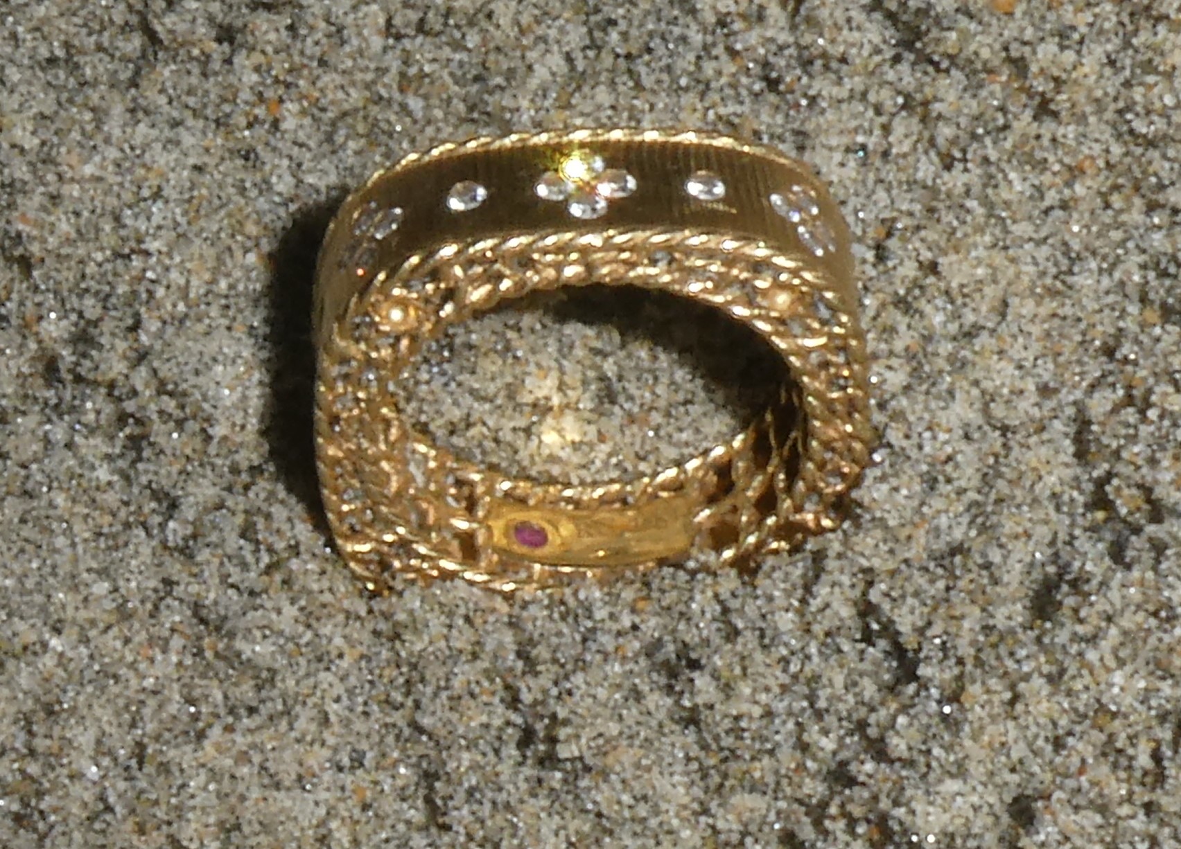 Gold and Diamond Ring Lost in Sand at Long Beach...Found and Happily ...