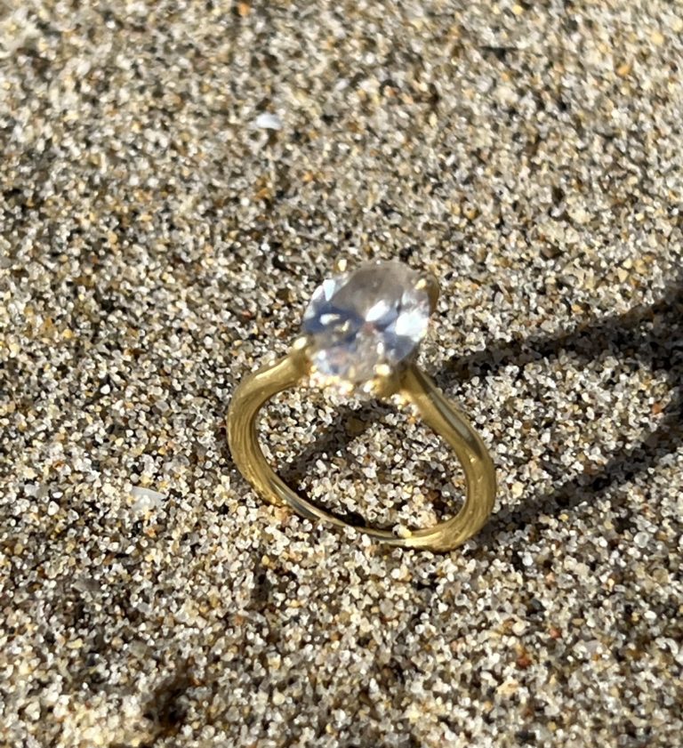 Diamond Engagement Ring Recovered from Sand at a Southern California Beach