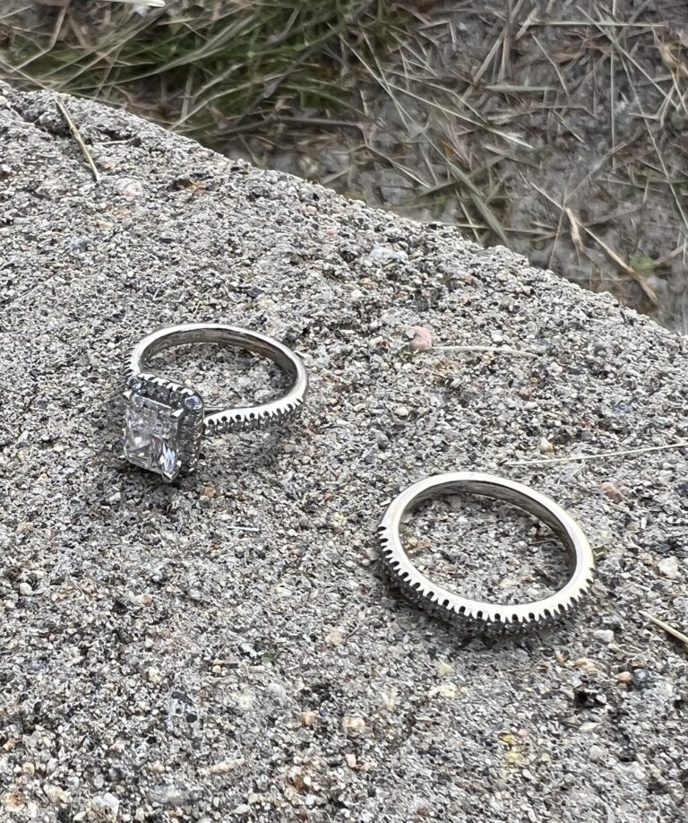 Metal detector expert in San Diego found 2 lost diamond rings