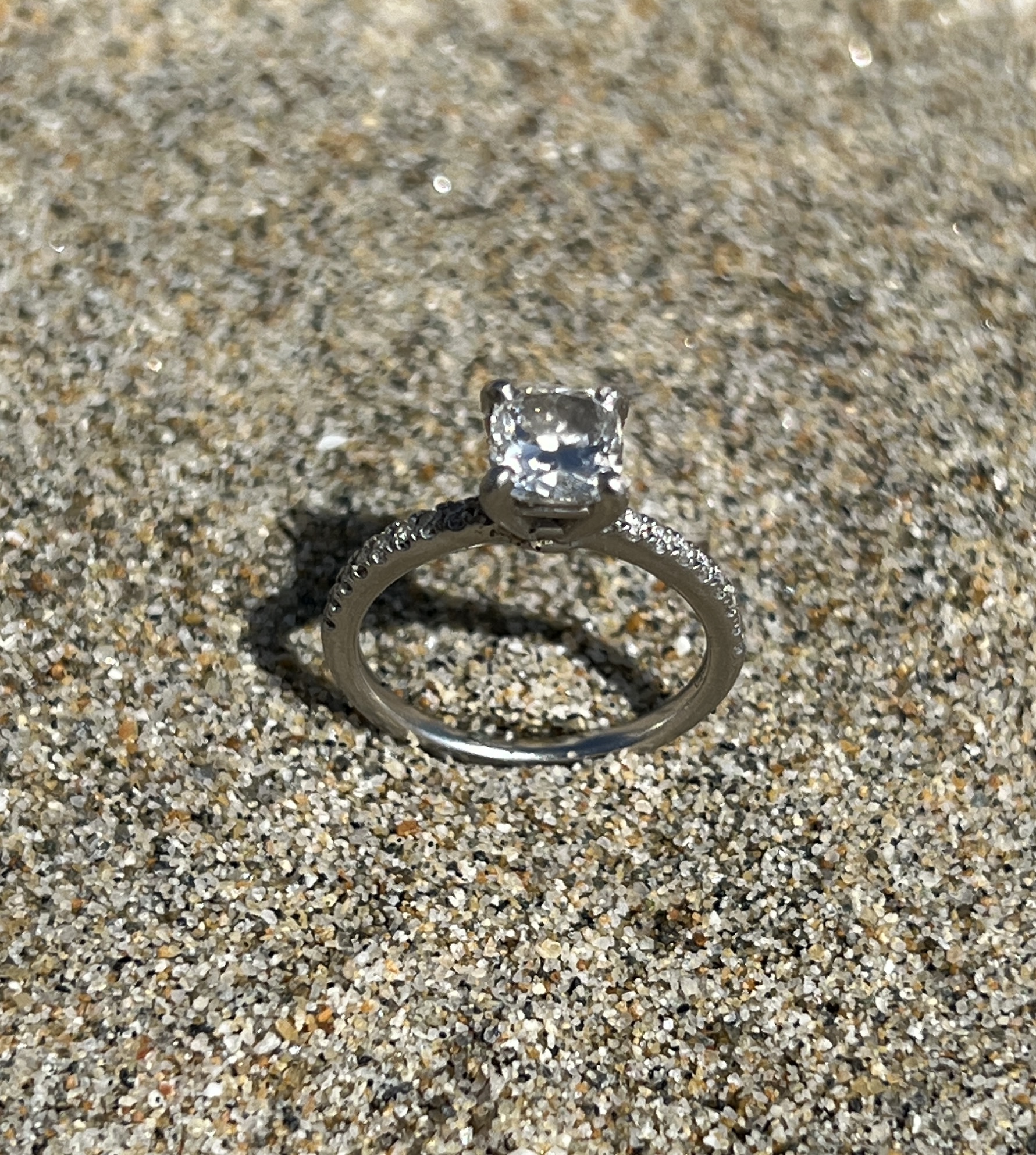 Lost Diamond Engagement Ring in Sand .. Found and Returned to ...