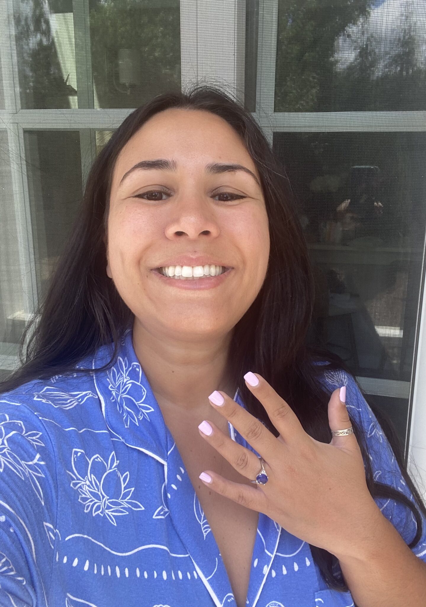 White Gold w/Blue Sapphire Engagement Ring lost in the Ocean. Found and ...